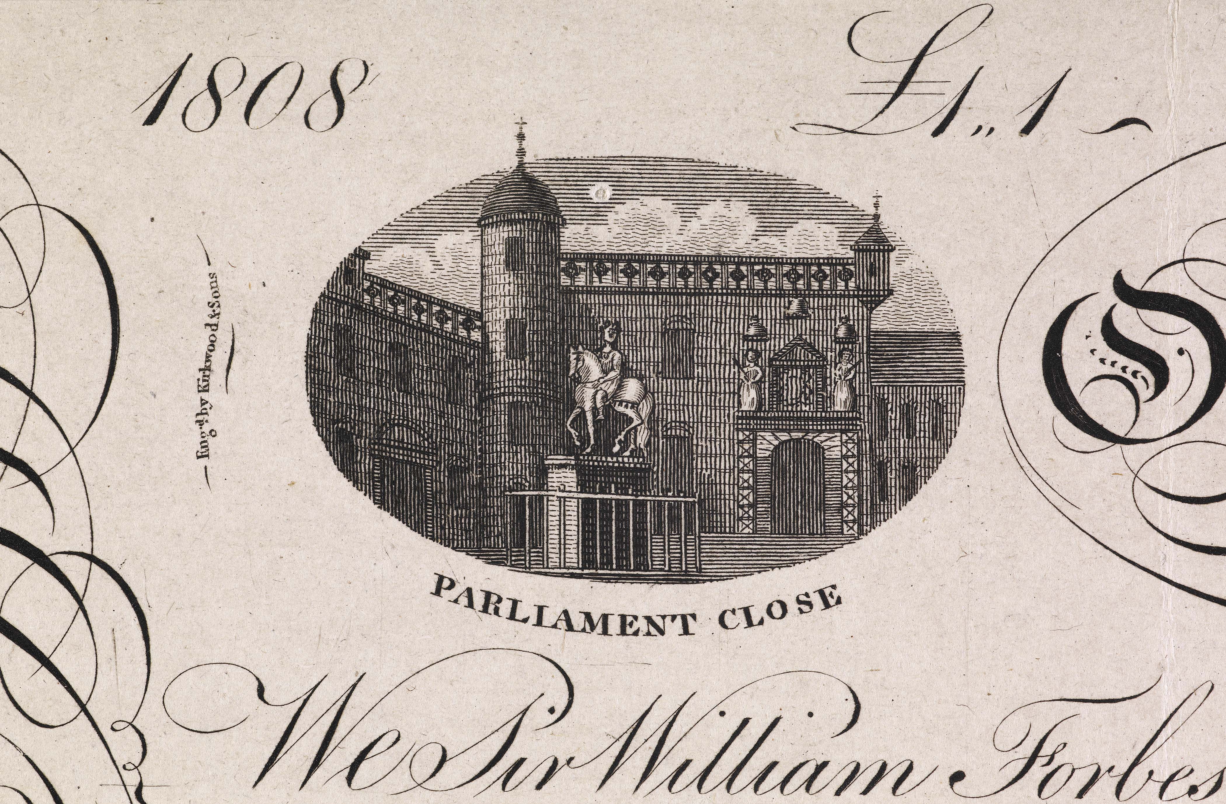 forbes-banknote – Parliament Square, Edinburgh